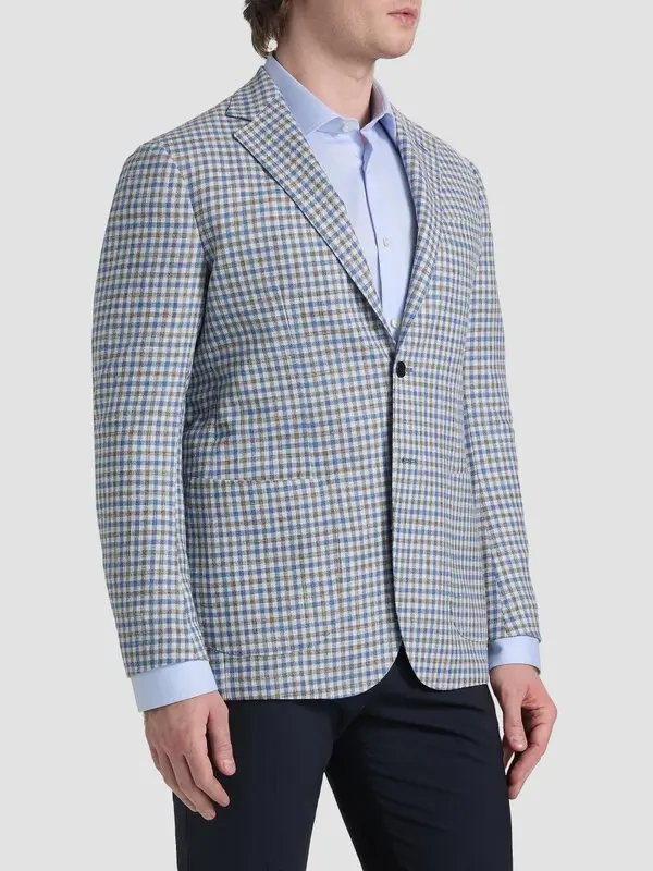SARTORIO NAPOLI Gingham Wool-blend Sport Coat