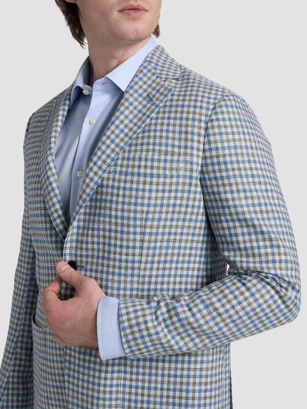 SARTORIO NAPOLI Gingham Wool-blend Sport Coat