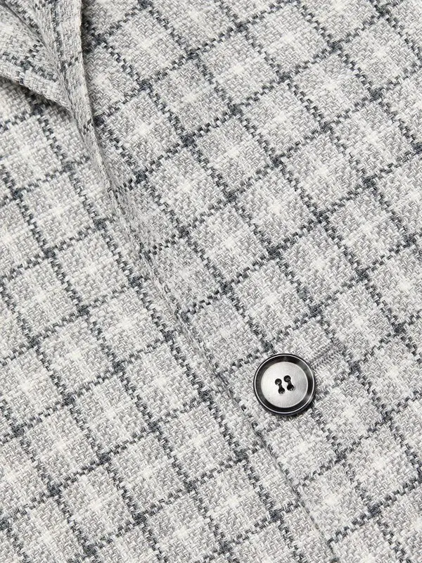 SARTORIO NAPOLI Plaid Linen-blend Sport Coat