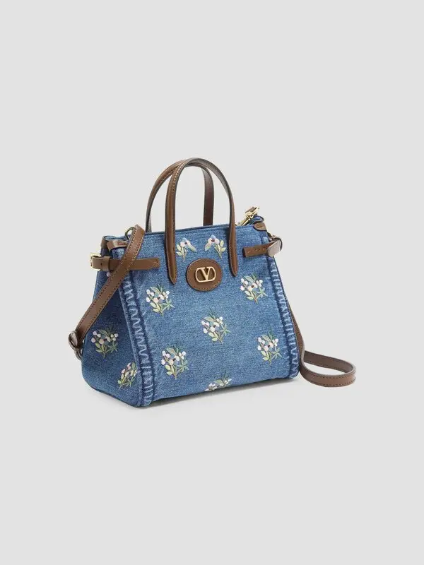 Valentino Garavani Antibes Small Embroidered Shopping Bag