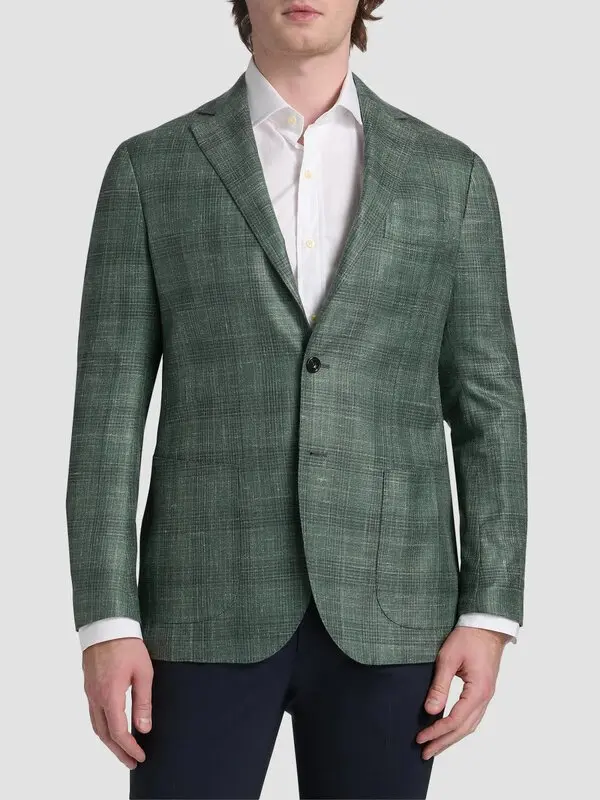 SARTORIO NAPOLI Plaid Virgin Wool-blend Sport Coat