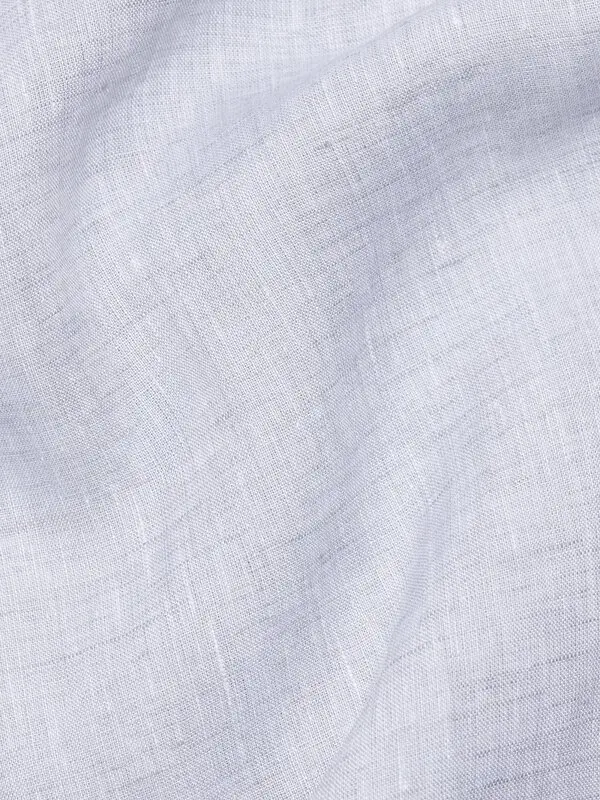 Canali Linen Button-front Shirt - Light Grey