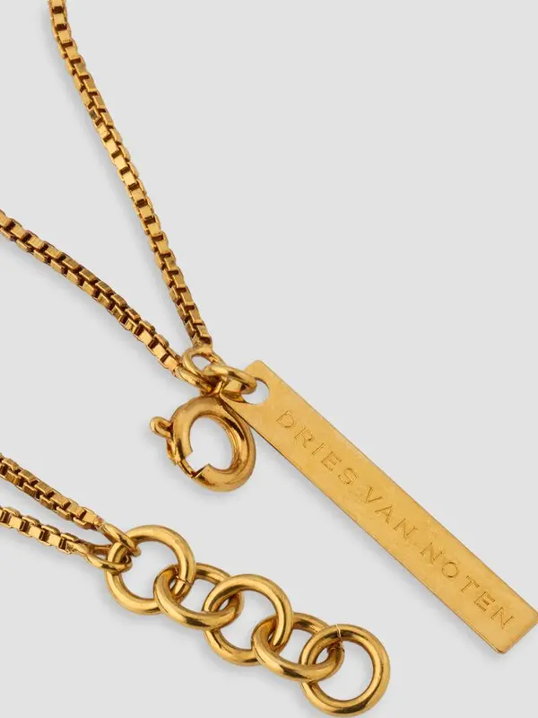 Dries Van Noten Goldtone & Shell Layered Necklace