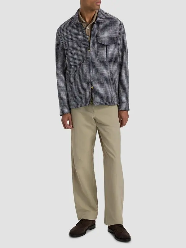 SARTORIO NAPOLI Wool-blend Full-zip Shirt Jacket