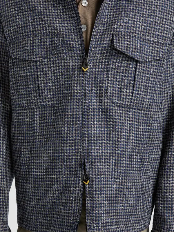 SARTORIO NAPOLI Wool-blend Full-zip Shirt Jacket