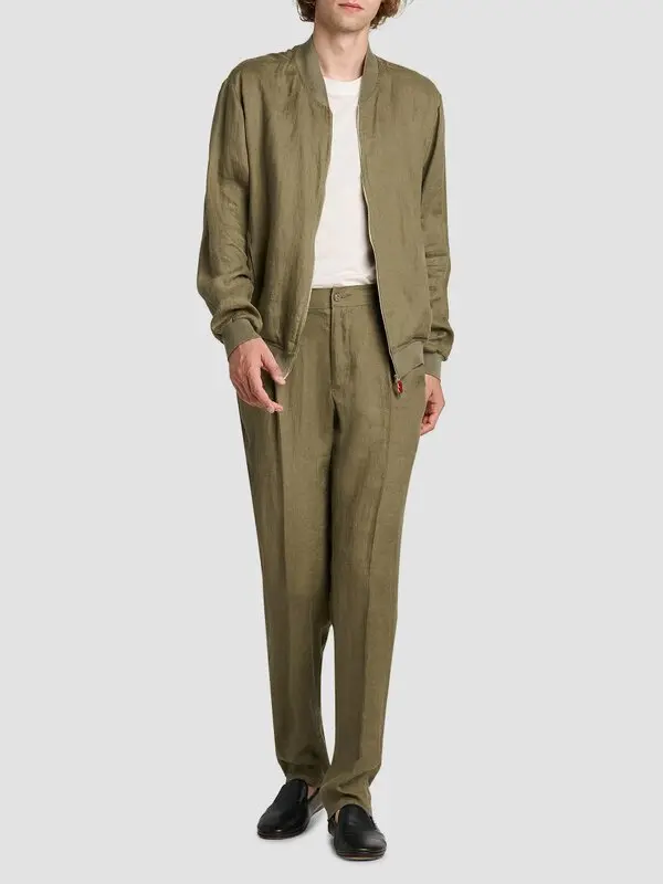 Kiton Pahoa Linen Jacket - Khaki