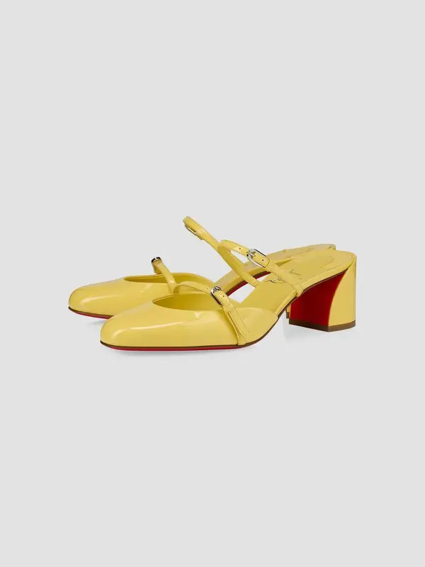 CHRISTIAN LOUBOUTIN Jane Nina 55mm Mules - Yellow
