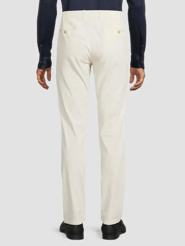 Canali Chino Stretch-cotton Pants - White