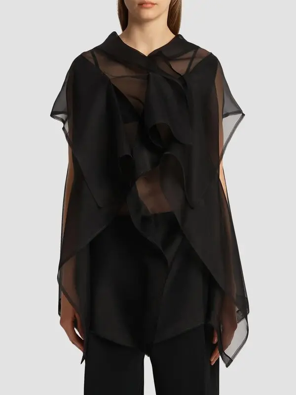 Khaite Santana Silk Organza Top