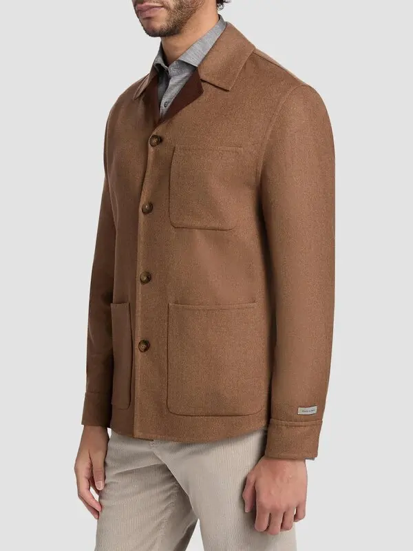Canali Double-face Wool Overshirt