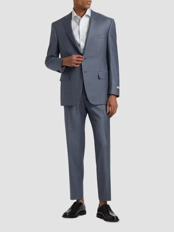 Canali Micro Houndstooth Classic-fit Wool Suit