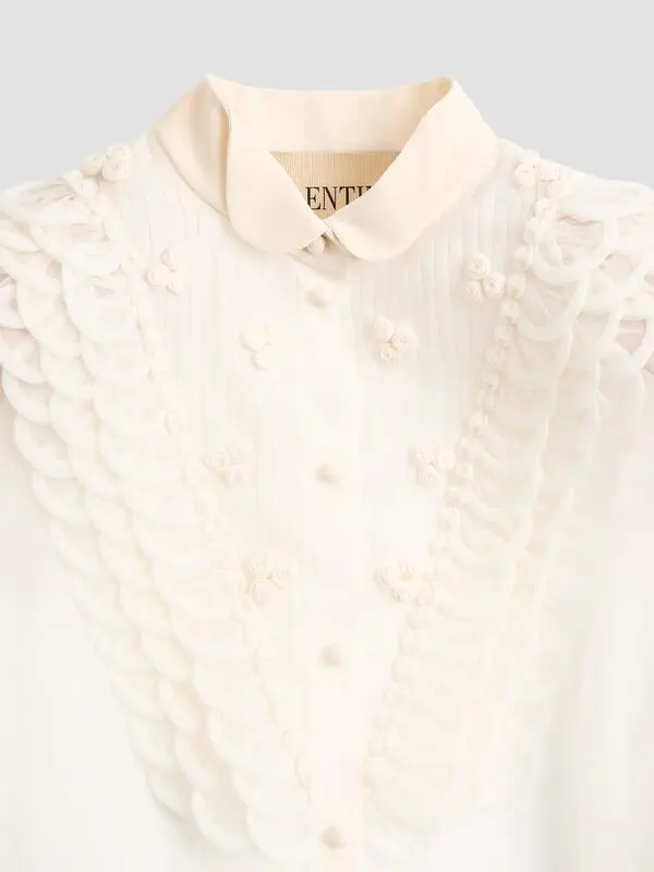Valentino Garavani Embroidered Organza Shirt