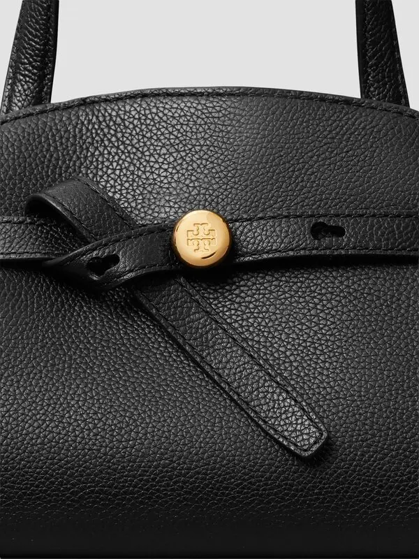 Tory Burch Romy Small Leather Top Handle Bag - Black