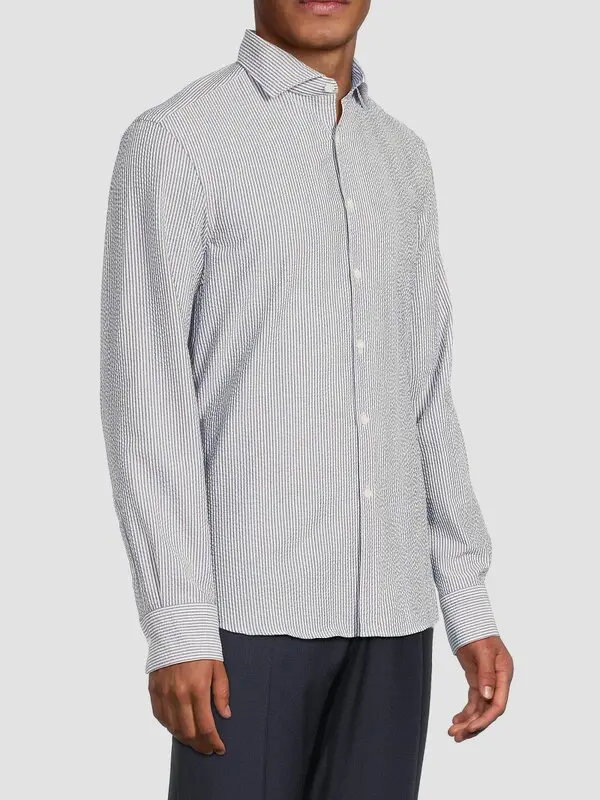 Canali Seersucker Sport Shirt