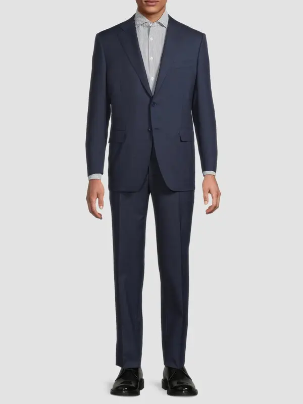 Canali Microcheck Classic-fit Wool Suit