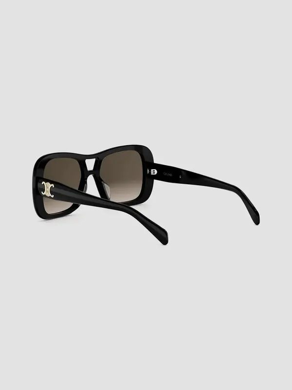 Celine Triomphe 55mm Pilot Sunglasses - Black Brown