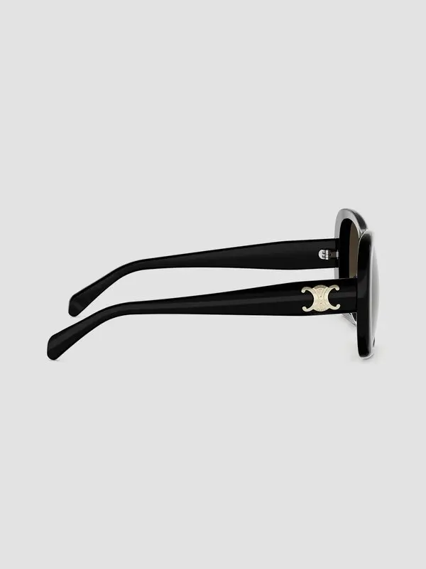 Celine Triomphe 55mm Pilot Sunglasses - Black Brown