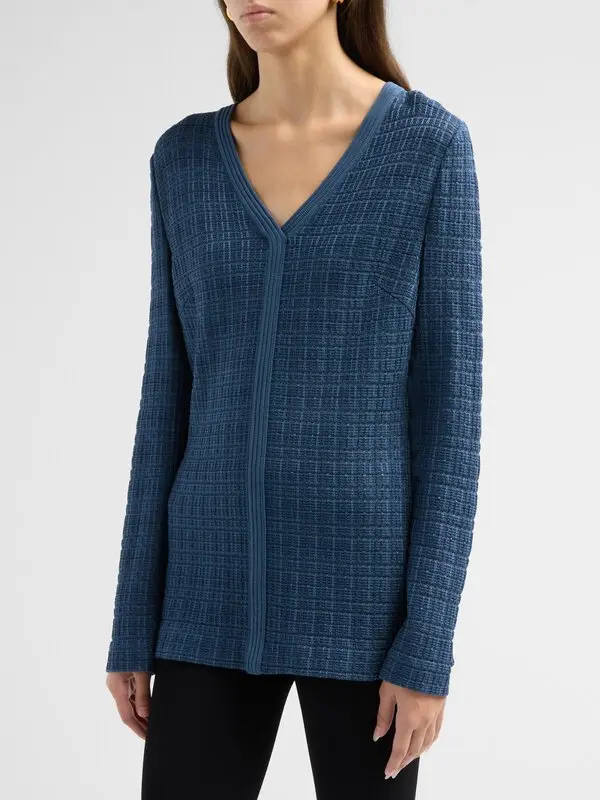 Misook Tweed-knit Tunic - Stardust