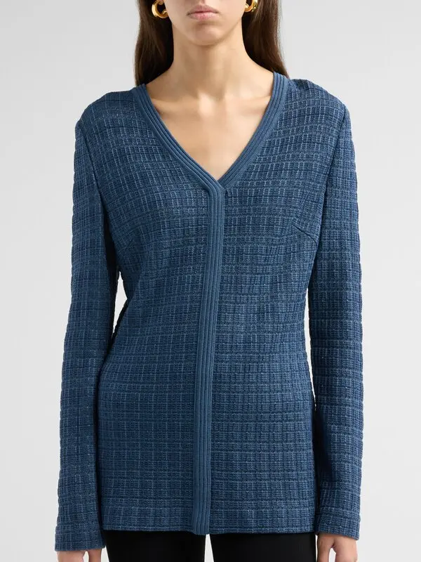 Misook Tweed-knit Tunic - Stardust
