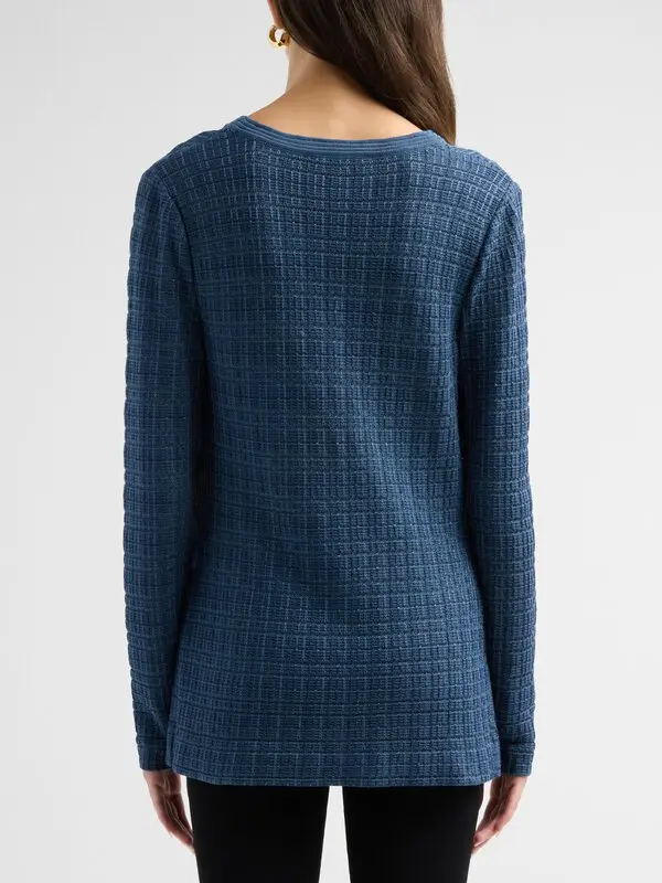 Misook Tweed-knit Tunic - Stardust