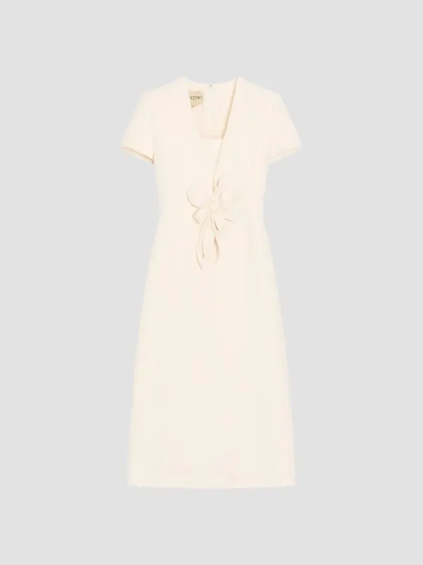Valentino Garavani Embroidered Crepe Couture Dress