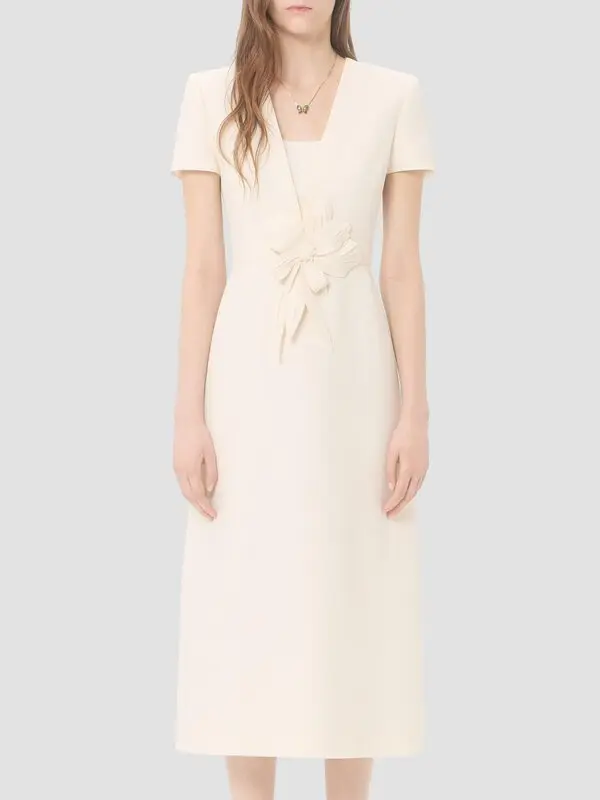 Valentino Garavani Embroidered Crepe Couture Dress