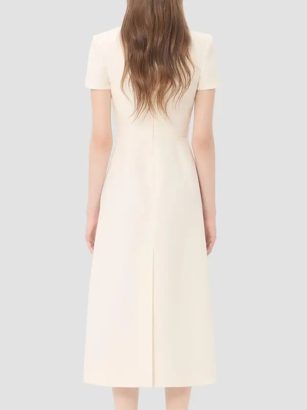 Valentino Garavani Embroidered Crepe Couture Dress