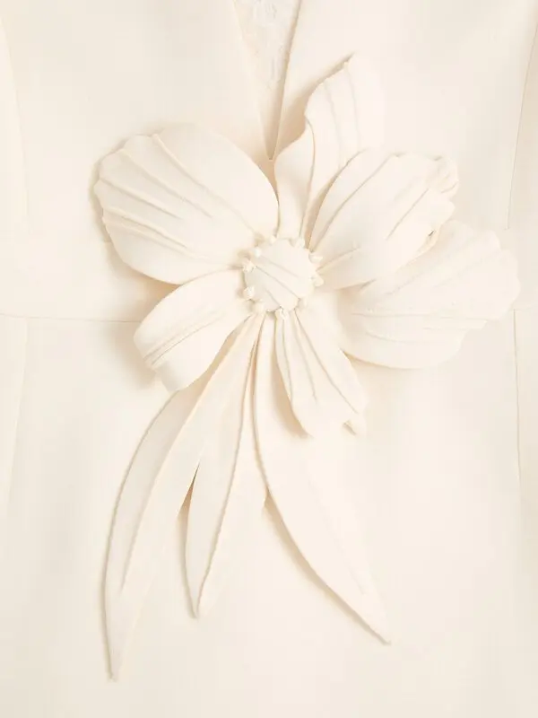 Valentino Garavani Embroidered Crepe Couture Dress
