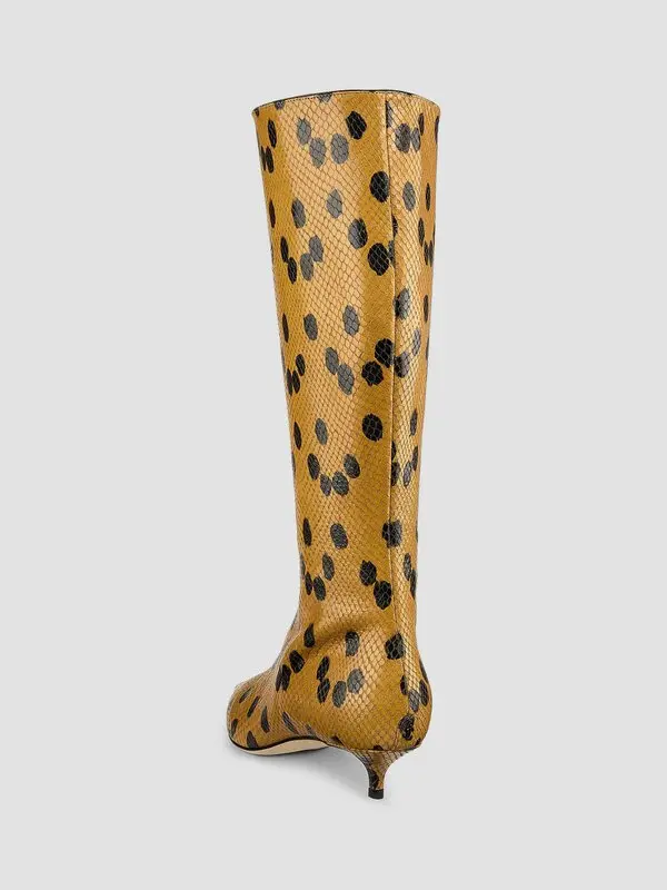 JIMMY CHOO Amis 35mm Snakeskin-embossed Leather Knee-high Boots
