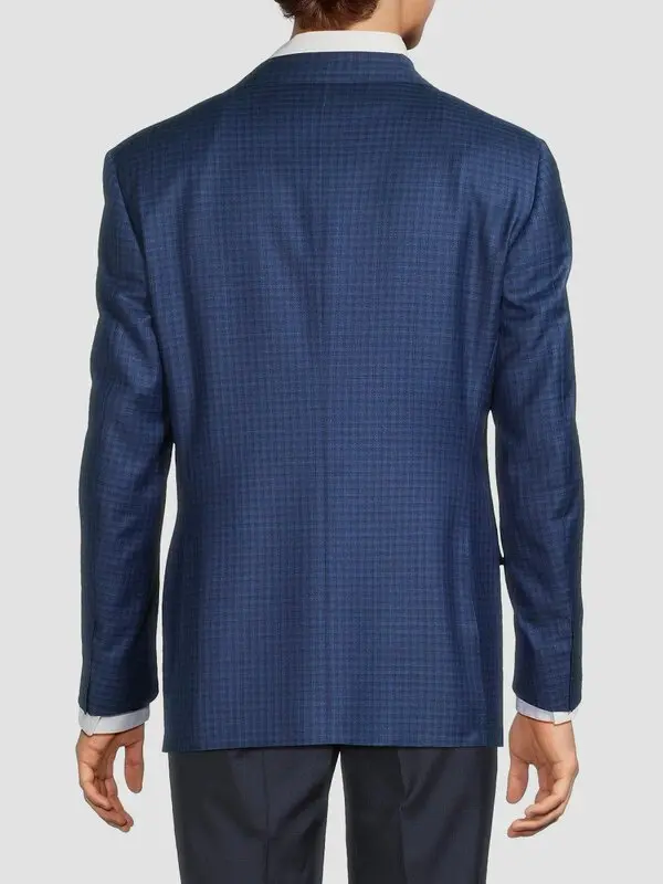 Canali Micro-plaid Wool Business Sport Coat
