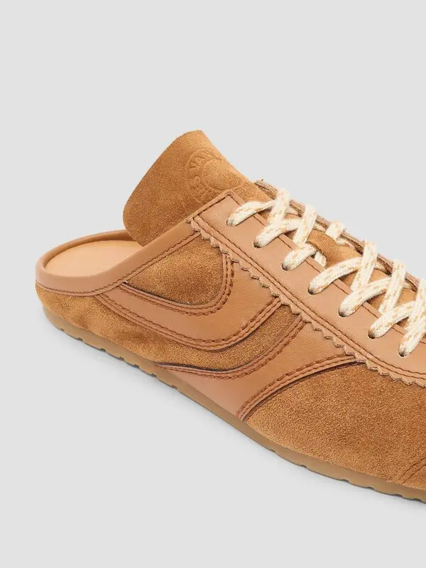 Dries Van Noten Suede & Leather Sneaker ​mules - Tan