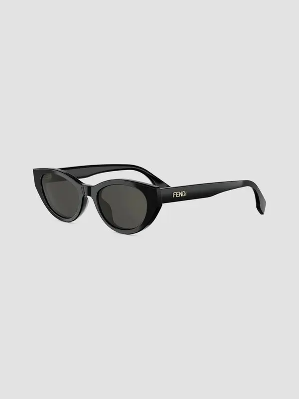 Fendi Lettering 51mm Cat-eye Sunglasses - Black