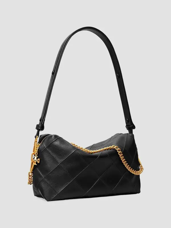 Tory Burch Fleming Large Leather Shoulder Bag - Black