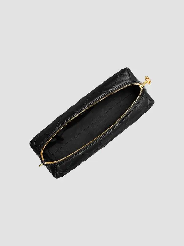 Tory Burch Fleming Large Leather Shoulder Bag - Black