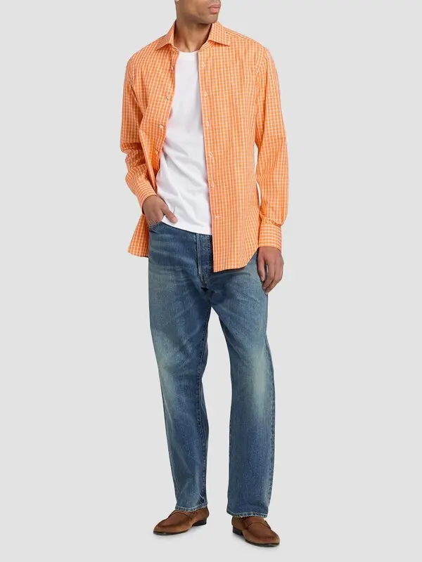 Kiton Check Cotton Shirt