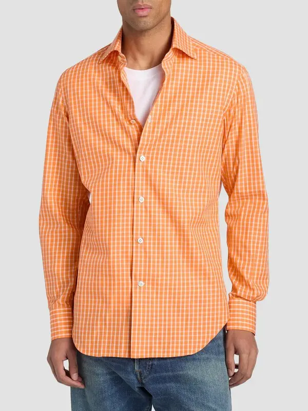 Kiton Check Cotton Shirt