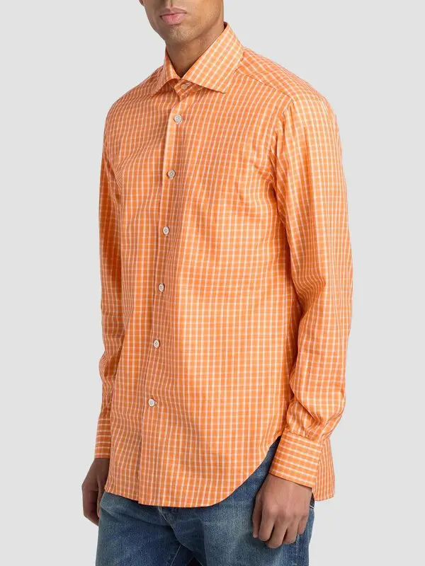 Kiton Check Cotton Shirt