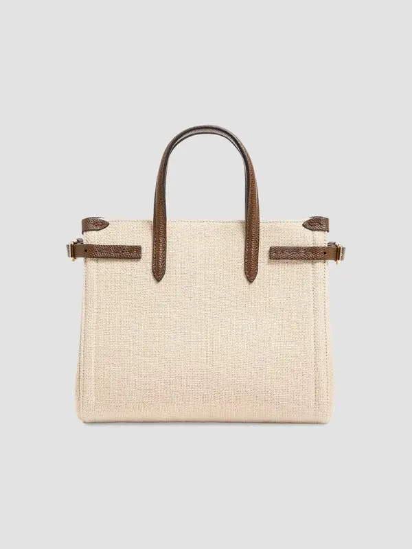 Valentino Garavani Antibes Small Embroidered Linen Top Handle Bag