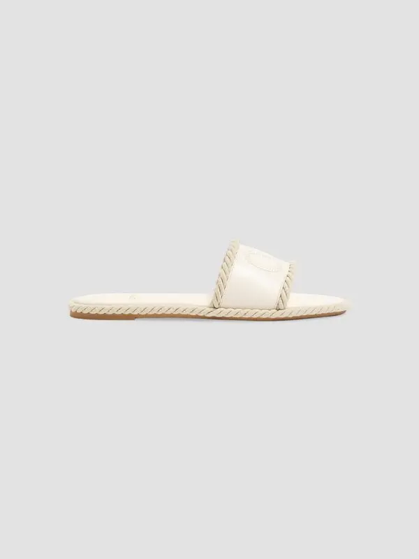 Valentino Garavani Vlogo Torchon Slide Sandals In Nappa Leather