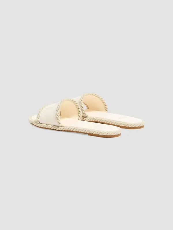 Valentino Garavani Vlogo Torchon Slide Sandals In Nappa Leather