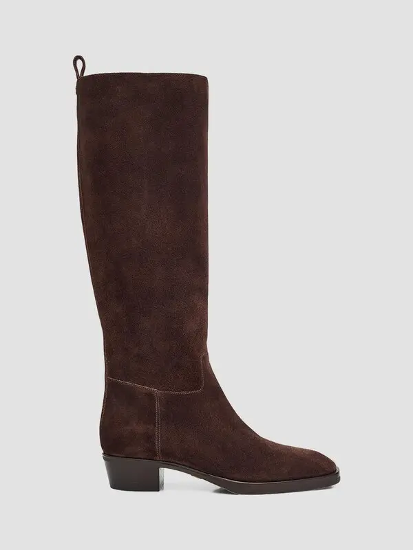 JIMMY CHOO Mave 45mm Suede Knee-high Boots - Chocolate