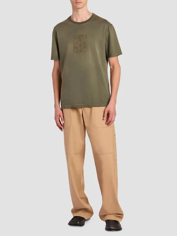 Loewe Cotton-blend Wide-leg Cargo Trousers