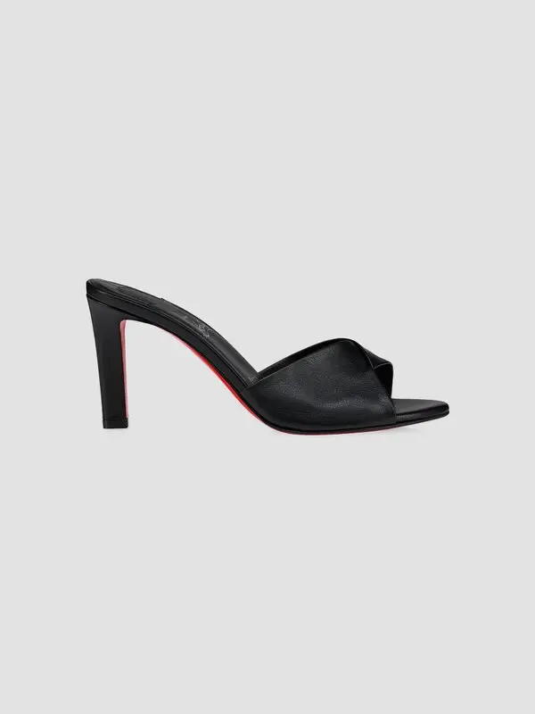 CHRISTIAN LOUBOUTIN Fanny Slide 85mm Leather Mules - Black