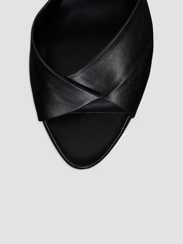 CHRISTIAN LOUBOUTIN Fanny Slide 85mm Leather Mules - Black