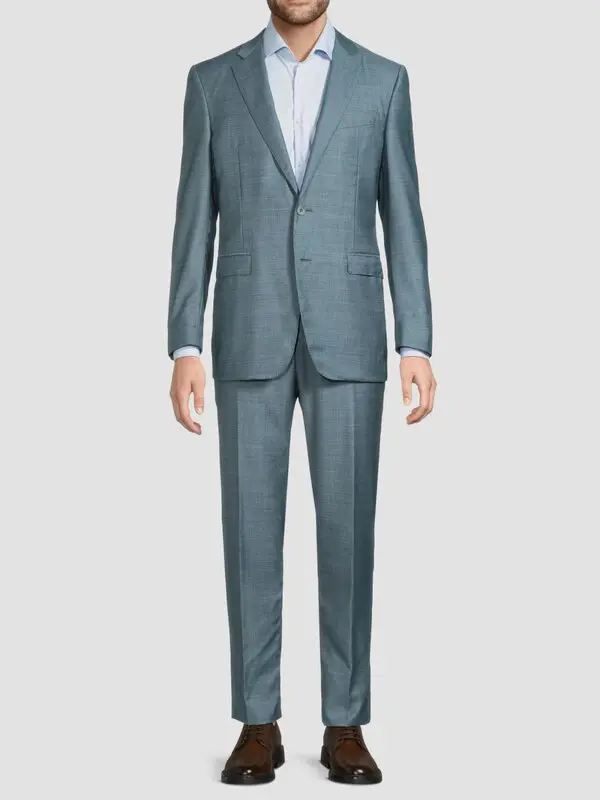Canali Denim-effect Wool Single-breasted Suit