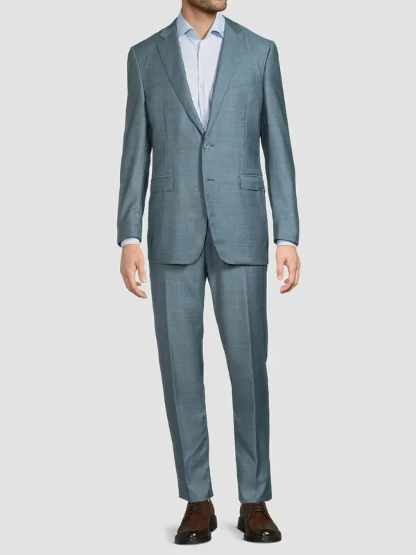 Canali Denim-effect Wool Single-breasted Suit