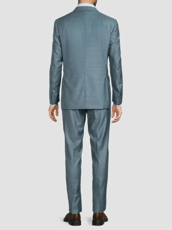Canali Denim-effect Wool Single-breasted Suit