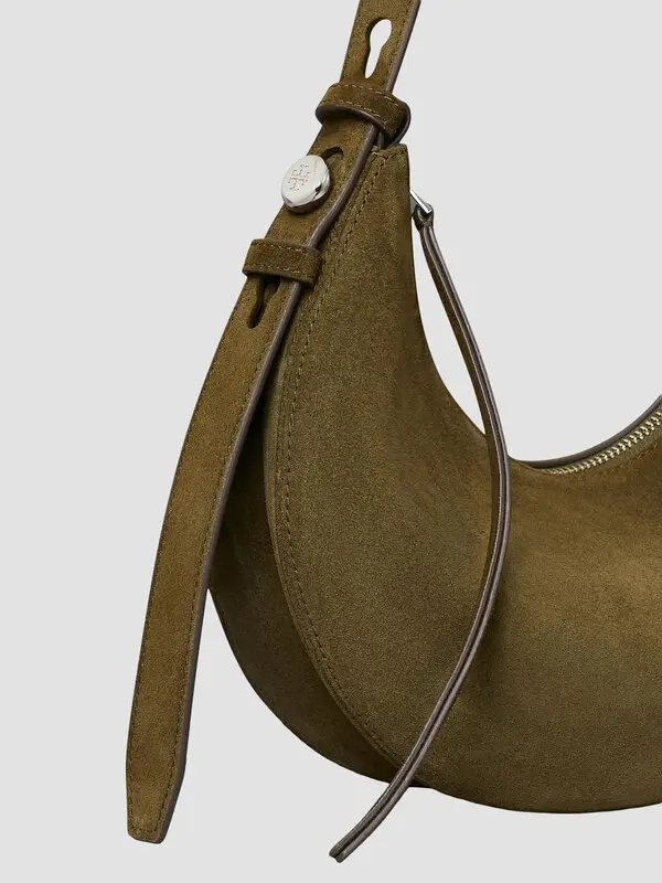 Tory Burch Romy Suede Half Moon Bag