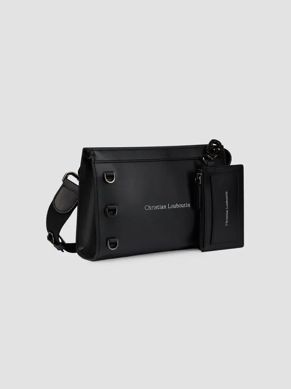CHRISTIAN LOUBOUTIN Kosmica Leather Crossbody Bag - Black