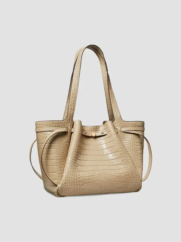 Tory Burch Romy Croc-embossed Leather Tote Bag